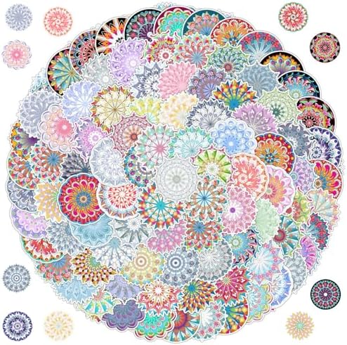 Mandala Stickers, Pack of 100 Mandala Stickers, Aesthetic Vintage ...