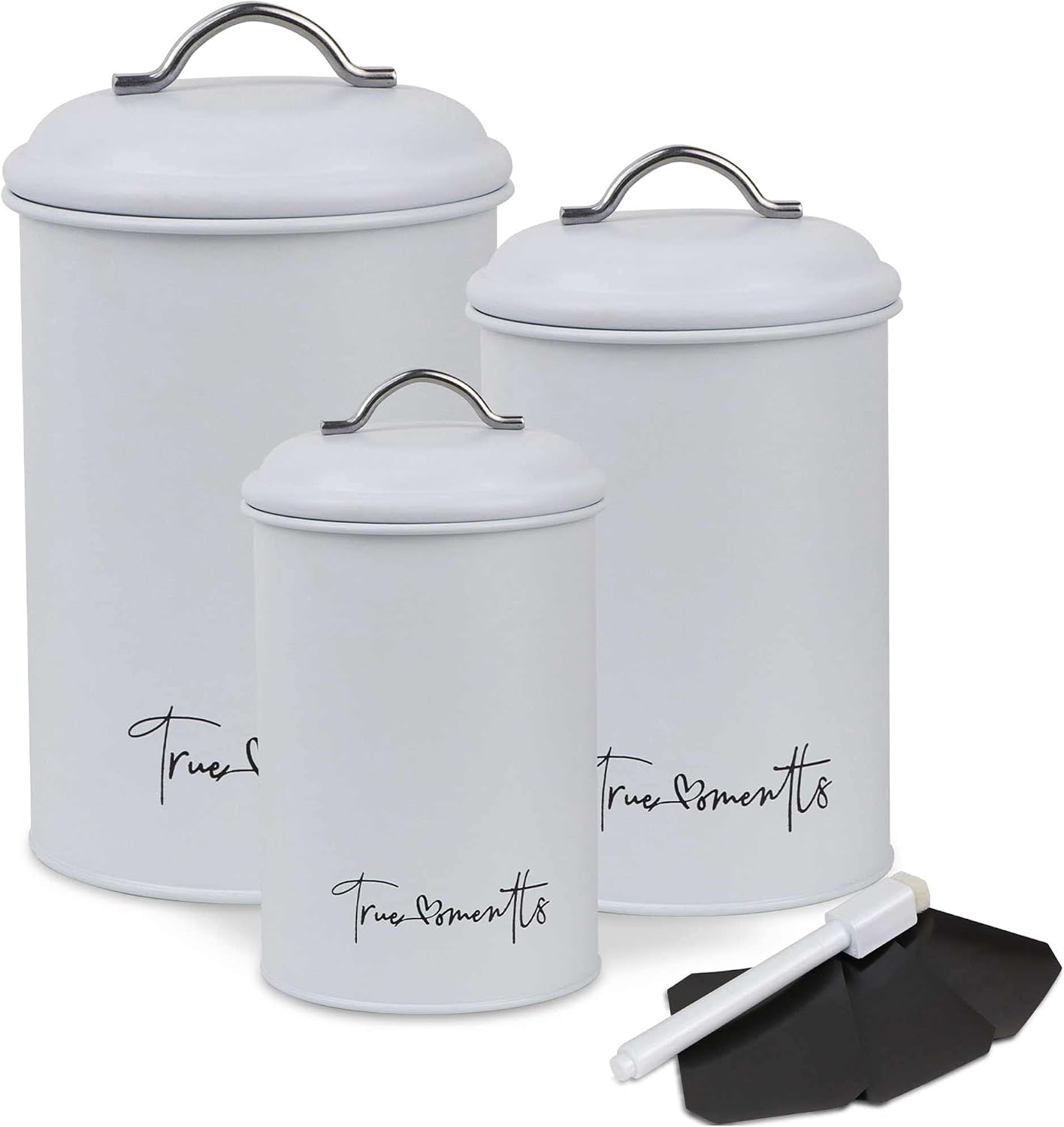 Amazon.com: True Moments Nesting Kitchen Canisters, Set of 3 for ...