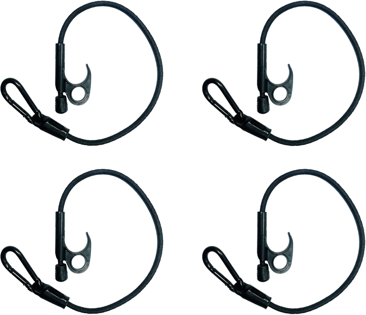 Spider Adjustable Bungee Cord with Hook and Carabiner, 60 cm/24 in ...