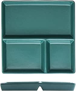 Amazon.com | 8.4" Square Divided Plates, Portion Control Plate for ...