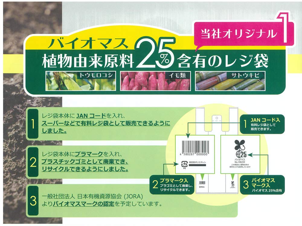 Amazon.co.jp: バイオマスレジ袋 乳白 TU25 【西日本25号、東日本8号