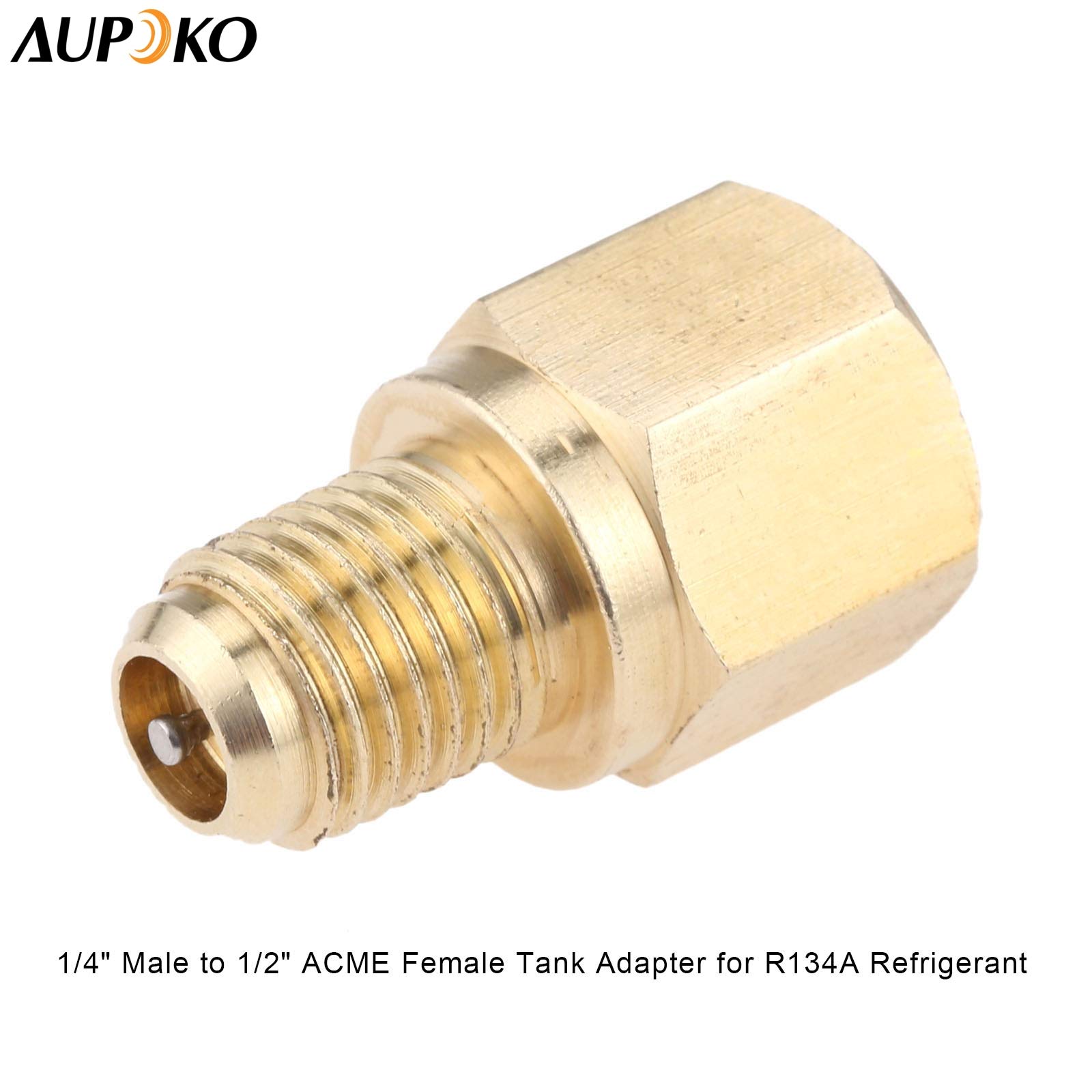 Snapklik.com : Aupoko R134A Refrigerant Tank Adapter, 1/4" Male To 1/2 ...