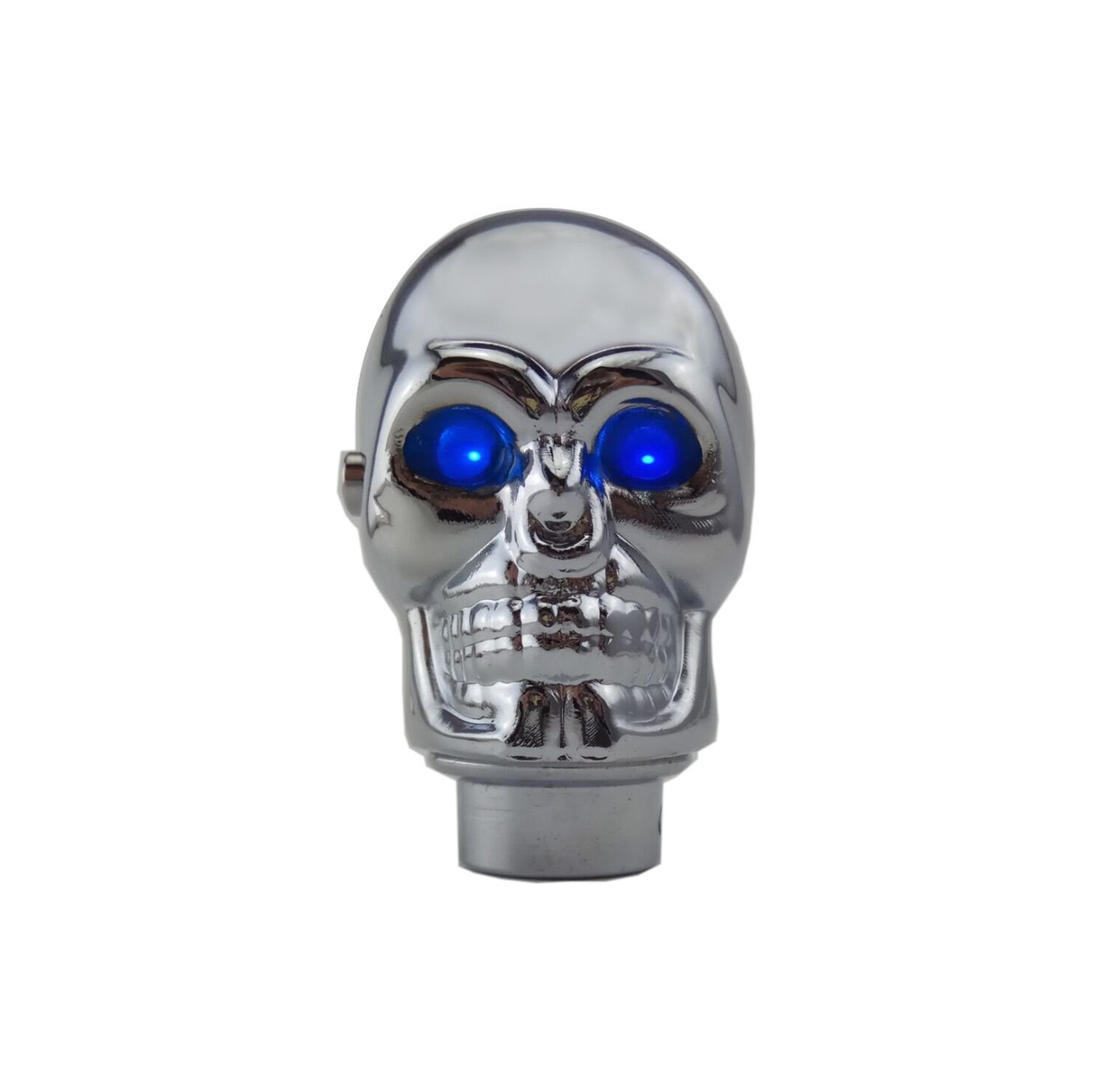 Anzene Silver Chrome Skull Stick Shift Knob LED Lights Gear Shift Knob ...
