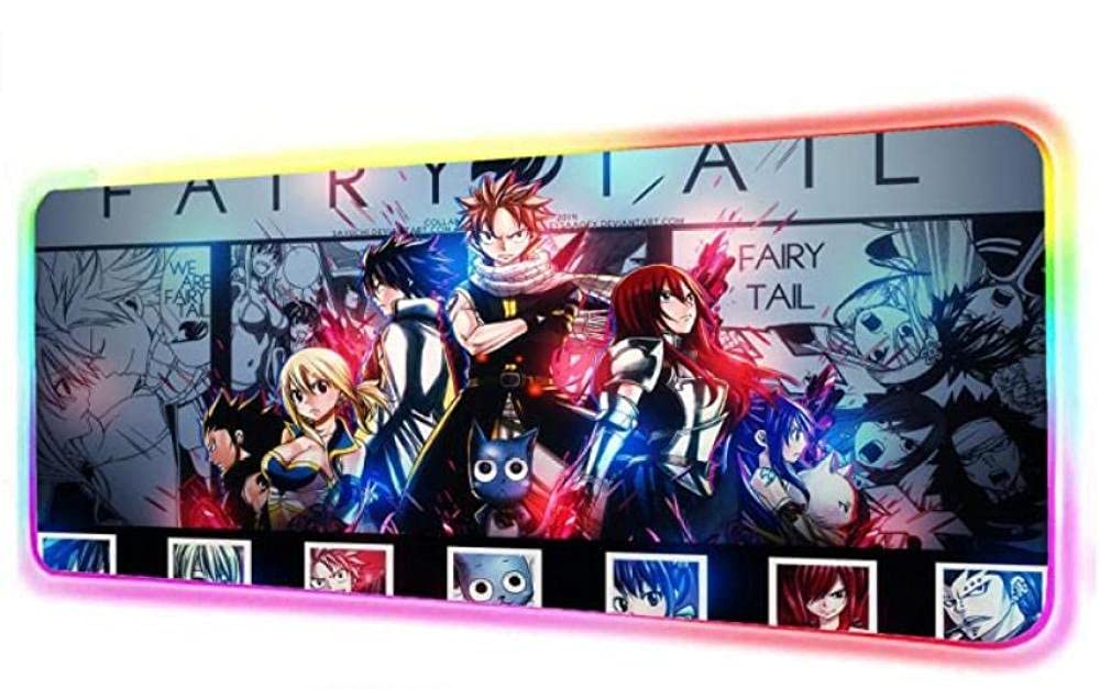 Buy Anime Fairy Tail Gaming Large RGB Mousepad Locking Edge Mouse Mat ...