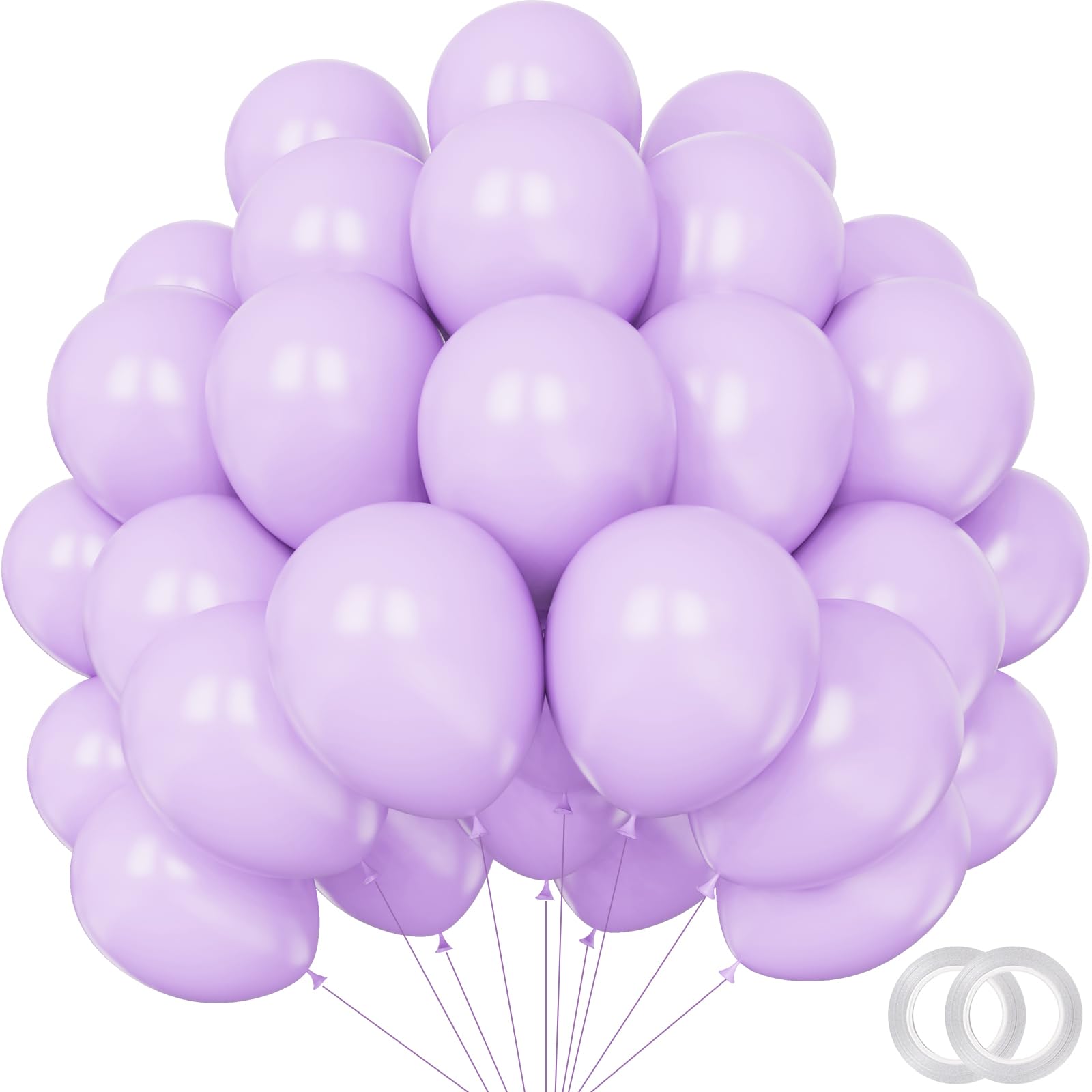 Amazon.com: PatiCool Light Purple Balloons - 12 inch 100pcs Latex ...