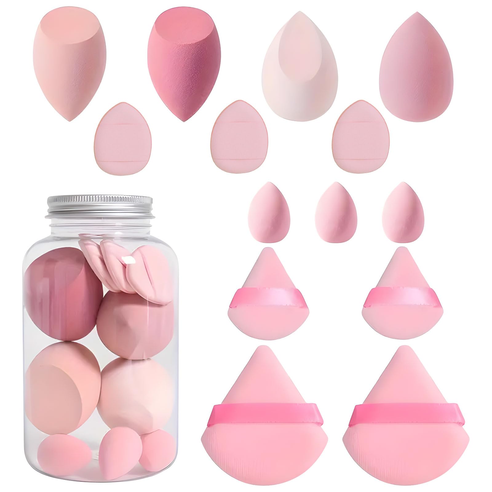Esponjas de Maquillaje, Juego de 14 Beauty Blenders Y Aplicadores Mini ...