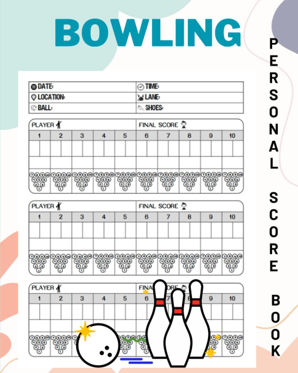 Amazon.com: Bowling Personal Score Book: Records Keep Track of Your ...