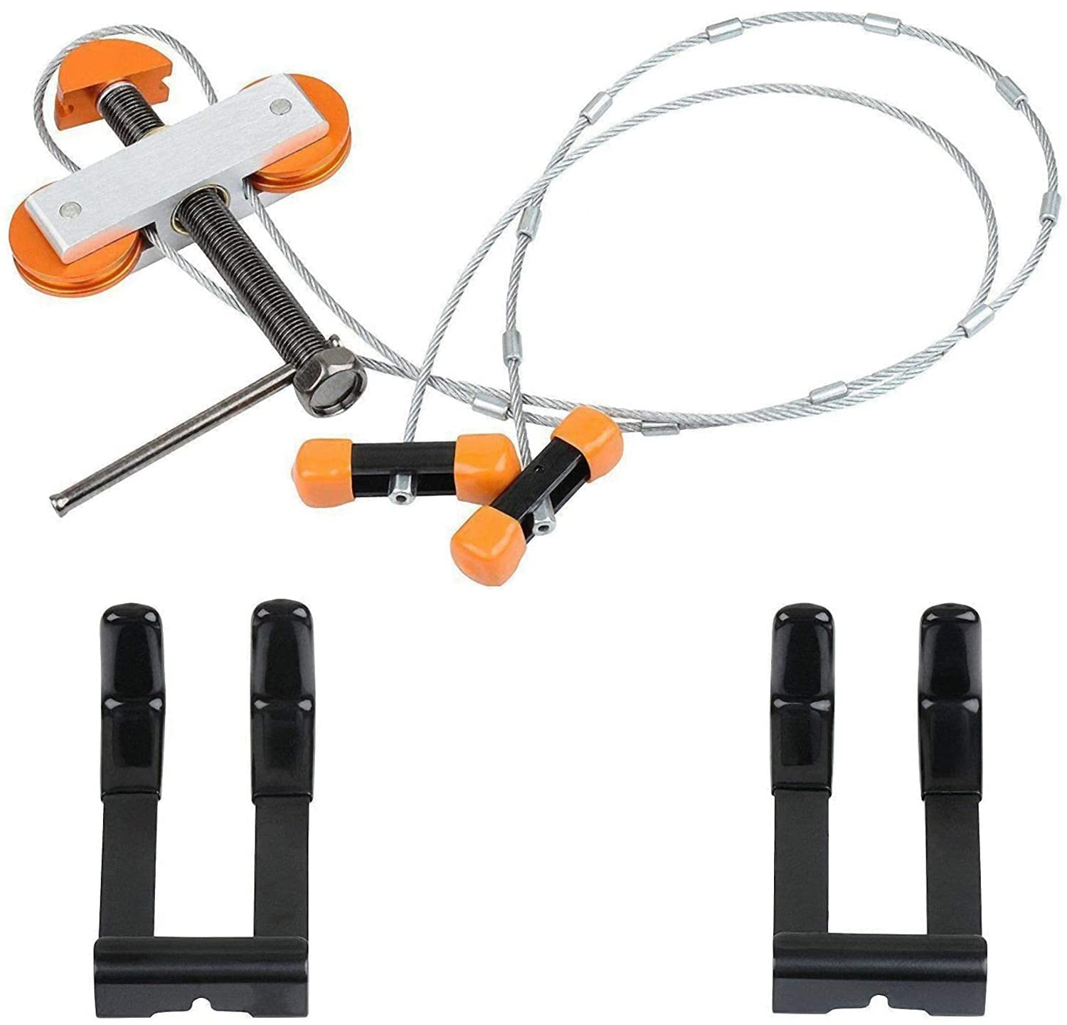 Portable Hand Held Bow Press with 2 Quad Brackets for Compound Bow Archery