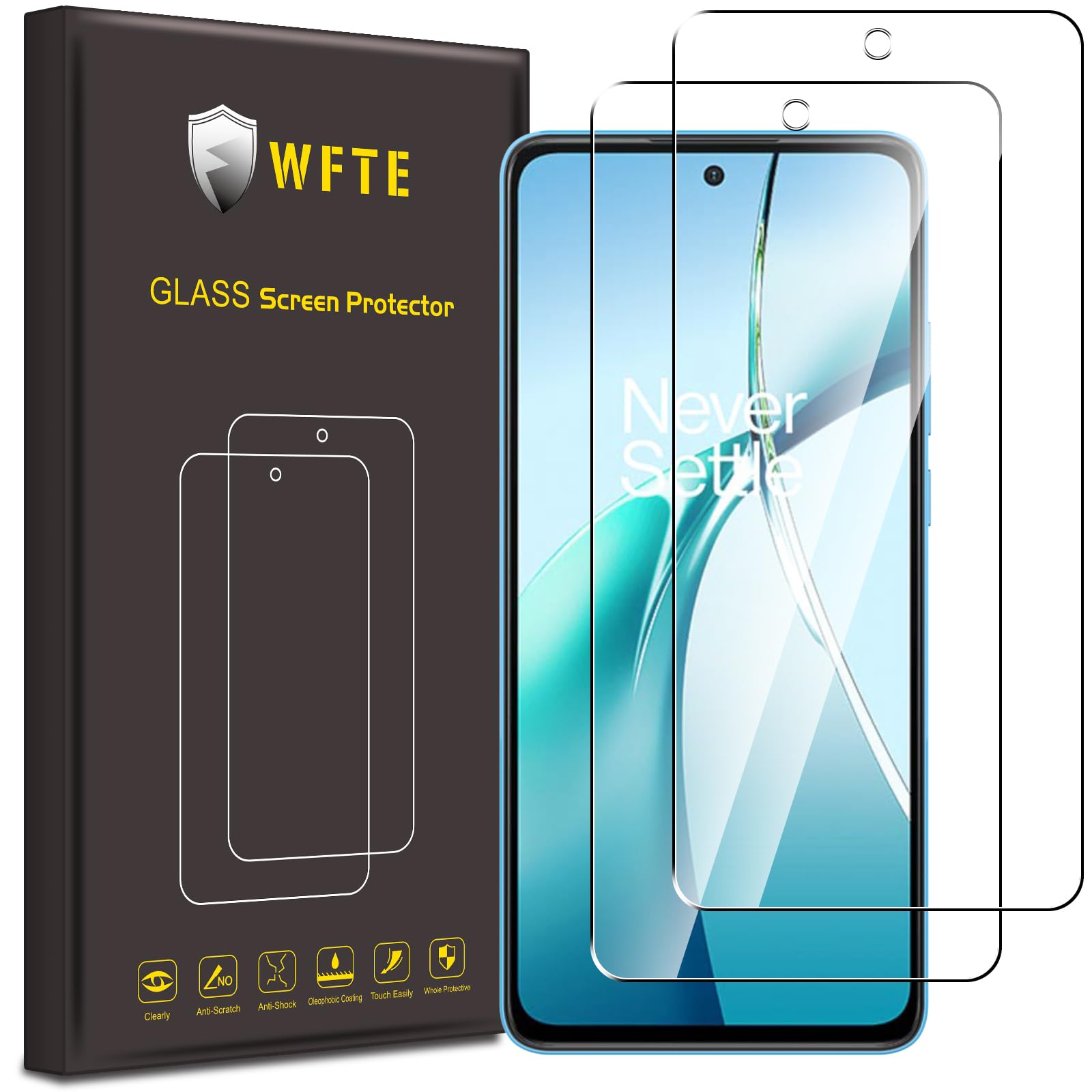 WFTE [2-Pack Screen Protector for OnePlus Nord CE4 Lite 5G,Anti-Scratch ...