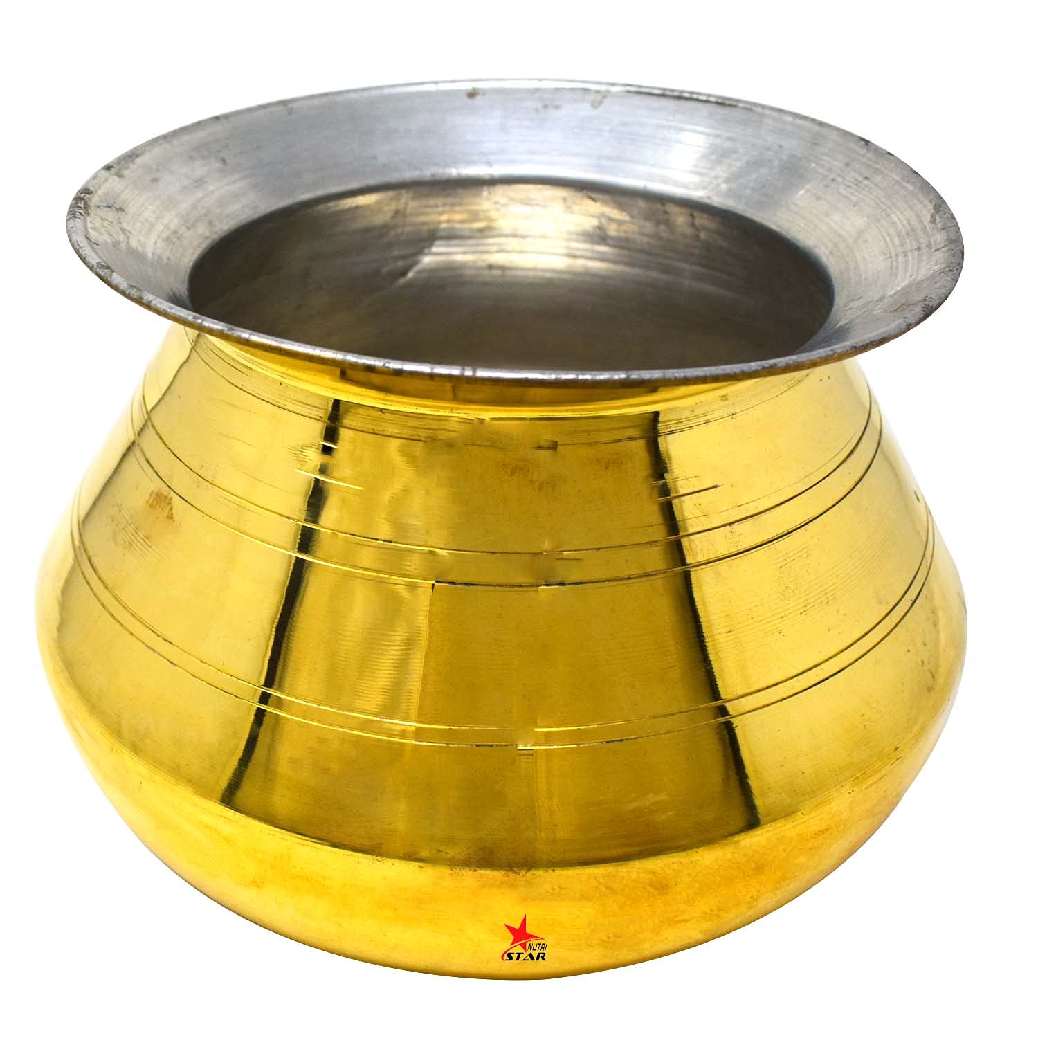 Buy Nutristar Brass Dekchi, Cooking Pot with Tin Coating (Kalai) Inside ...