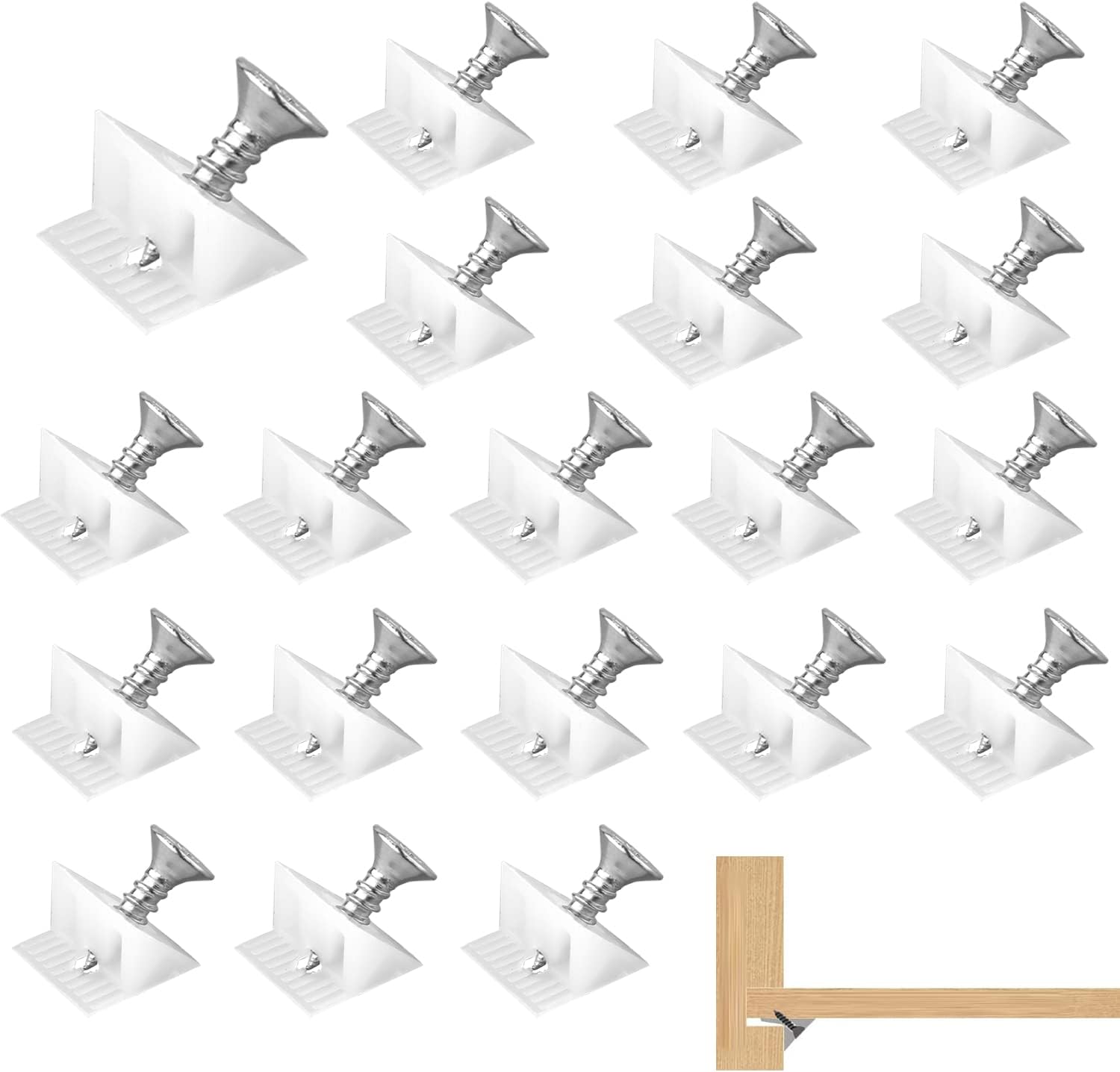 100pcs Drawer Wedges with Screws, Drawer Support Mending Wedges for ...