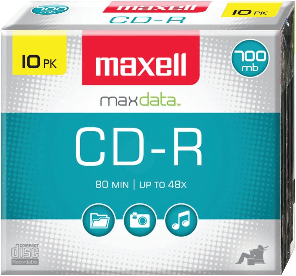 Amazon.com: Maxell – MAX648210, CD Recordable Media - Noise-free ...