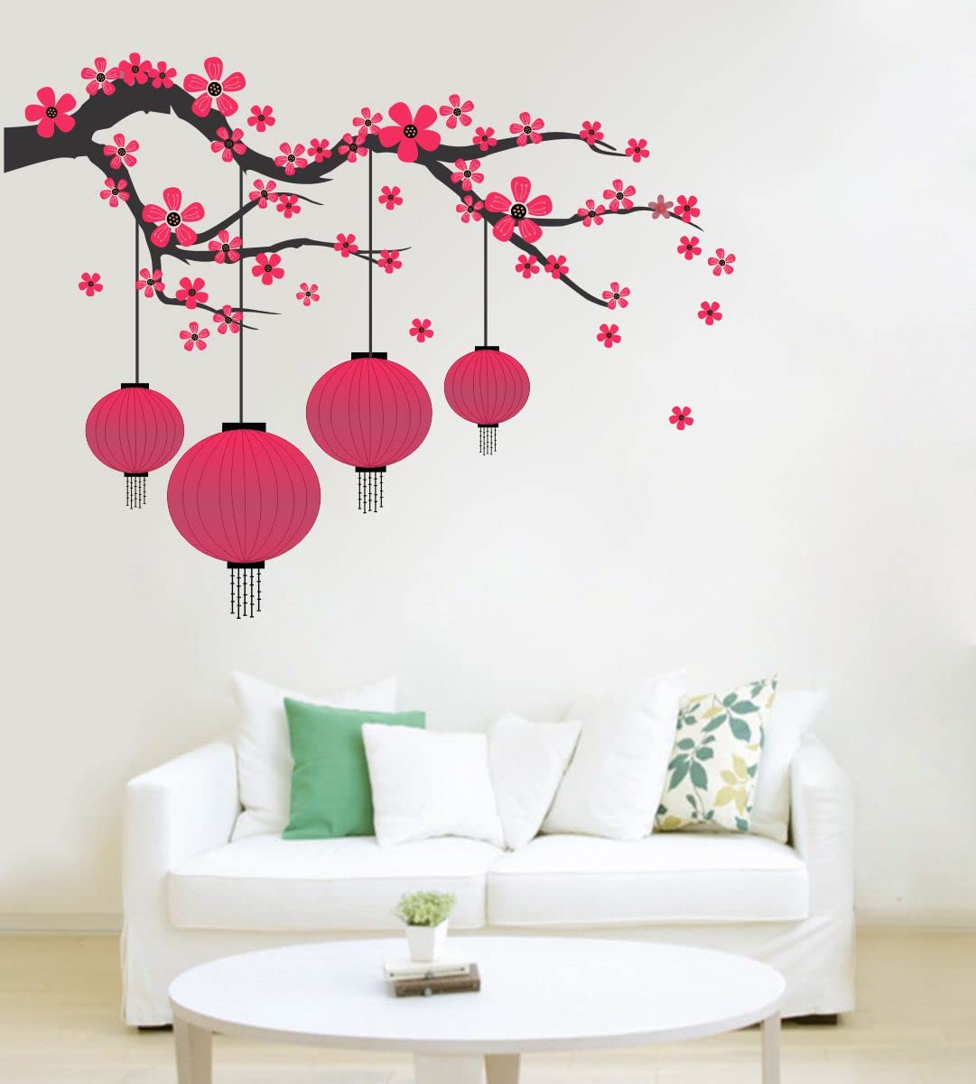 Vinyl Wall Tree Decal Large Corner Tree Wall Sticker With Leaves