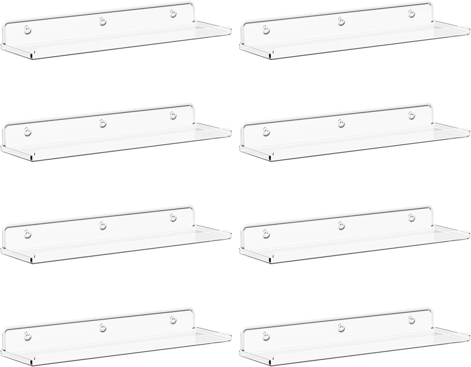 Amazon.com: Lifewit Floating Shelves for Wall, 8 Pack Clear Acrylic ...