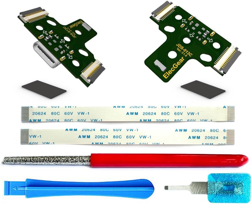 Amazon.com: ElecGear 2X USB C Charging Port PCB for 1st Gen PS4 ...