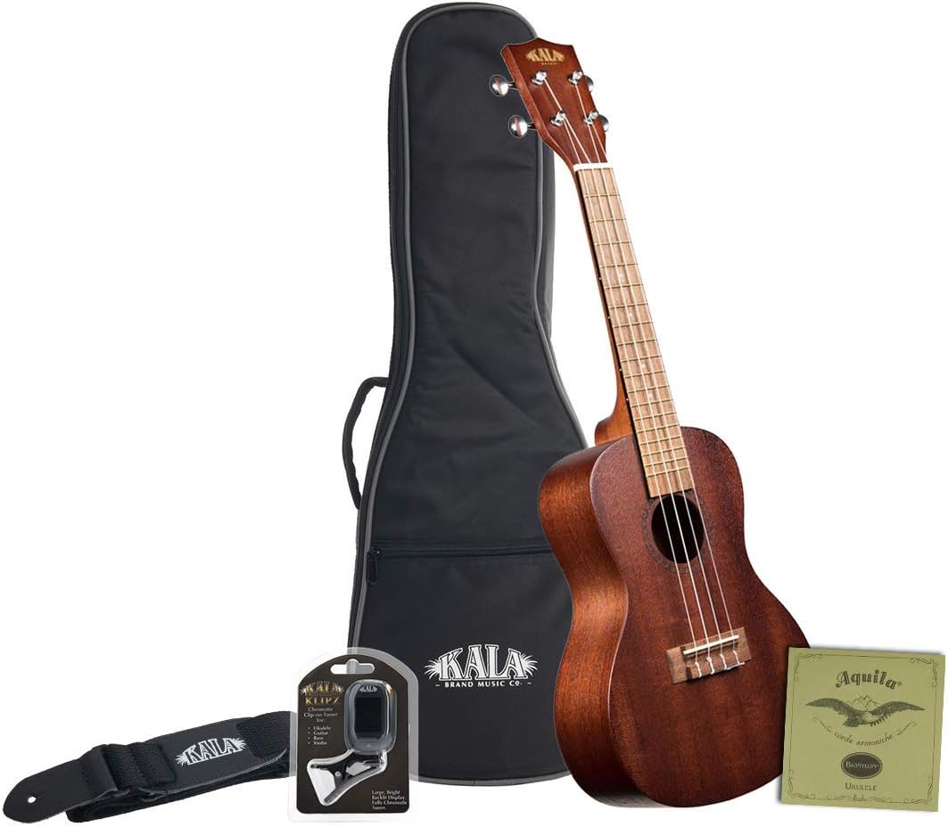 Amazon.com: Kala KA-15 Tenor Ukulele Bundle - Natural Mahogany ...