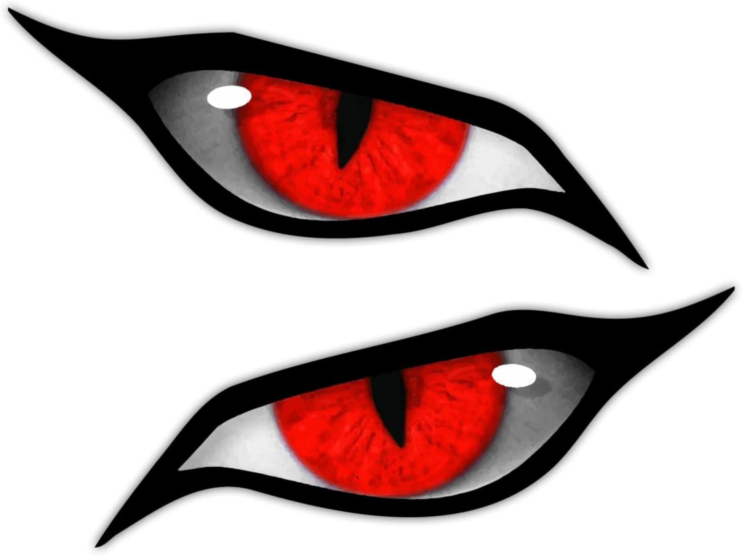 Pack of 2 Evil Eyes Eye Vinyl Car Motorbike Helmet Sticker Decal Red ...
