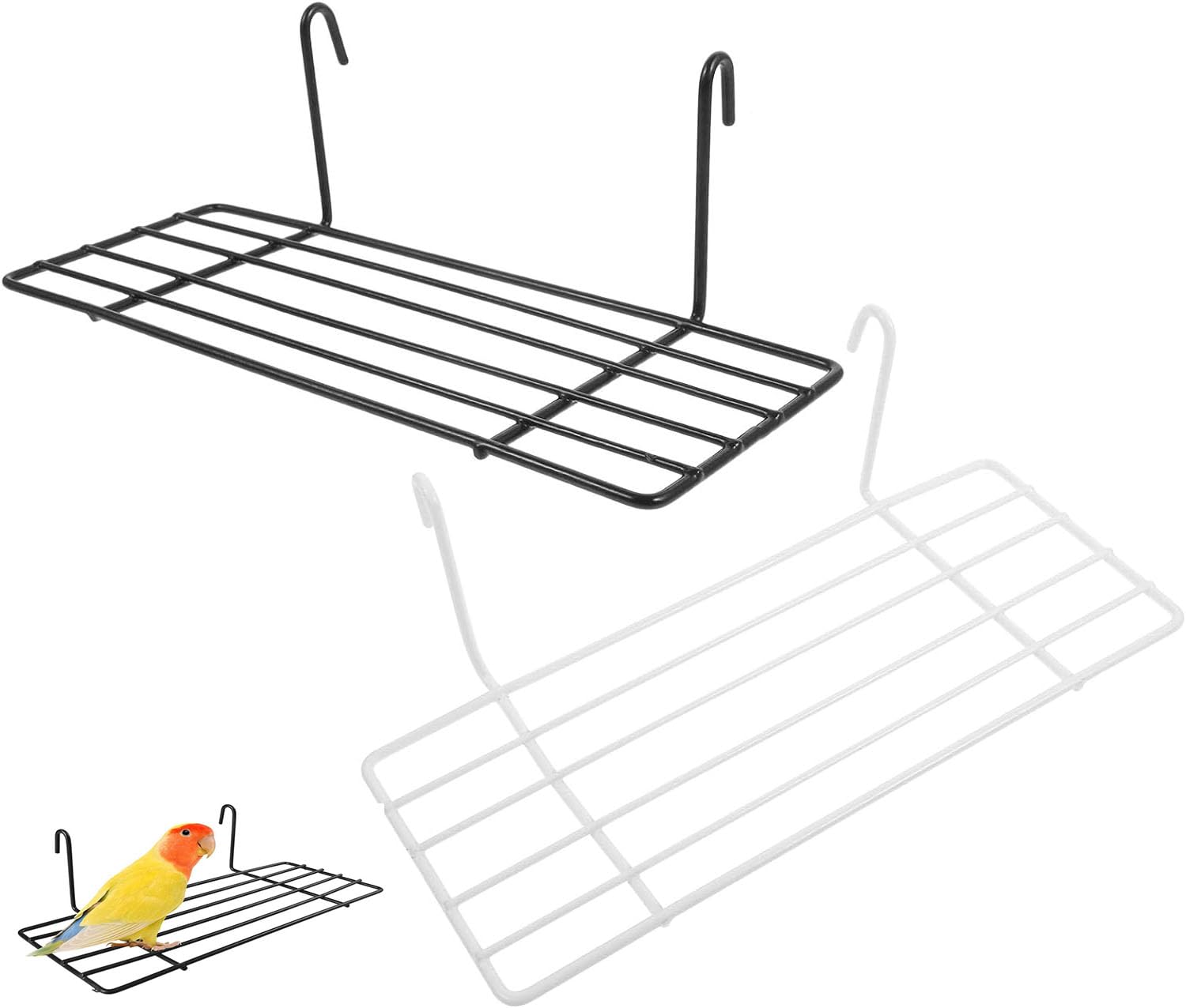 LALOCAPEYO 2 Pieces of Bird Habitat Platform Mesh Rack Metal Mesh Rack ...