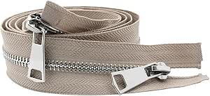 Two Way Zipper 5# Colorful Open-end Double Sliders Silver Metal Zipper ...