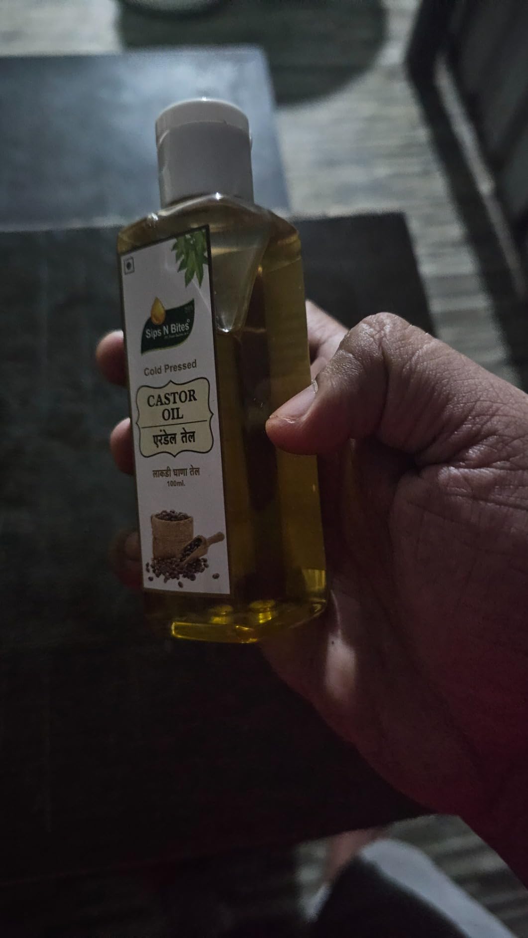 Buy Sips N Bites Castor Oil 100ml Cold Pressed, To Support Hair Growth ...