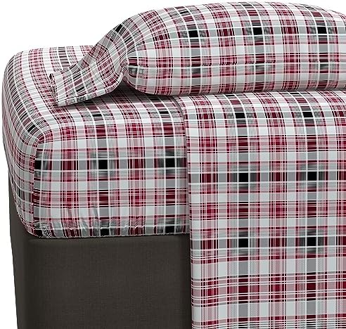 Amazon.com: Amazon Brand – Pinzon Plaid Flannel Bed Sheet Set - Queen ...