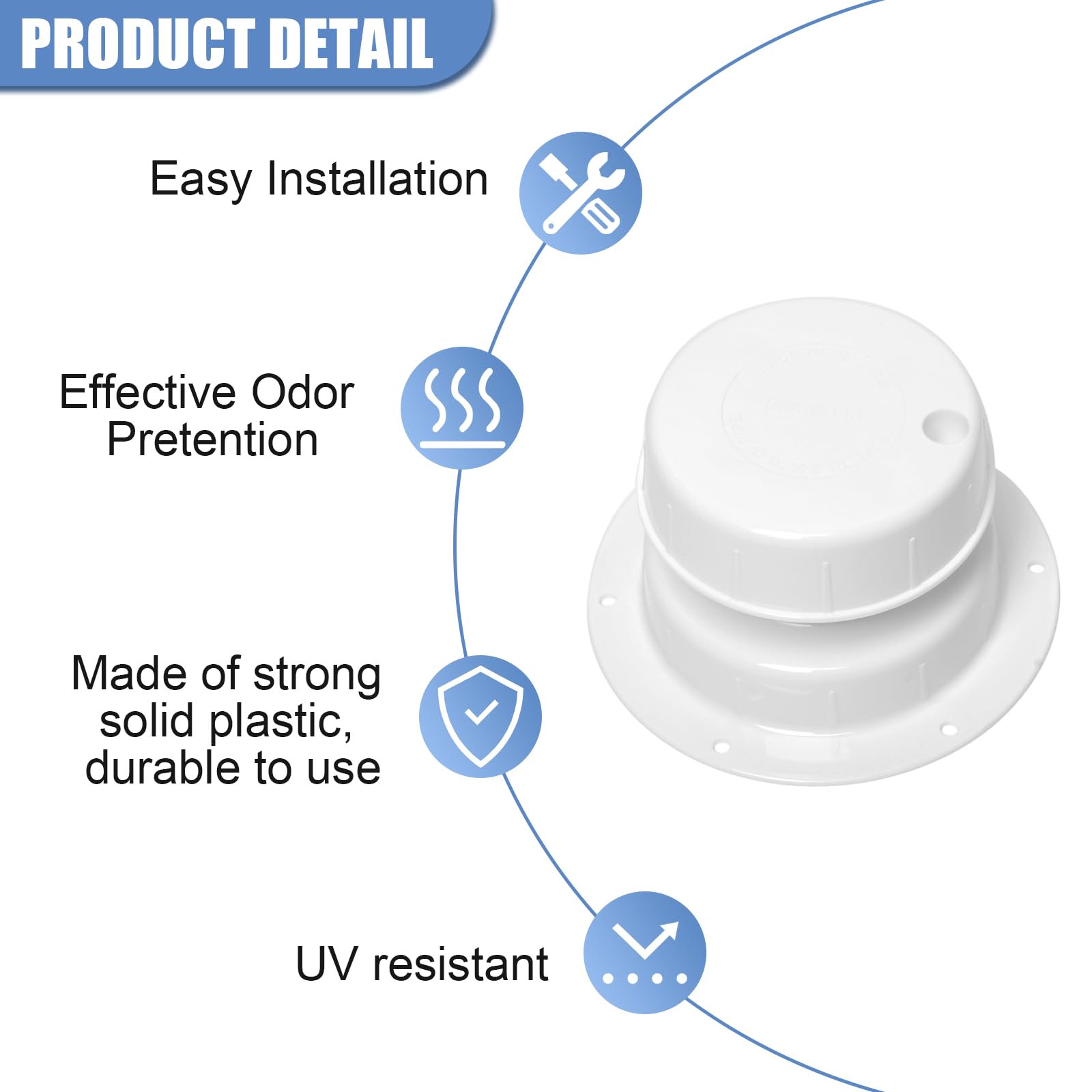 Snapklik.com : Wadoy RV Plumbing Vent Caps - RV Roof Sewer Vent Cover ...