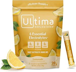 Amazon.com: Ultima Replenisher Daily Electrolyte Drink Mix – Lemonade, 20 Stickpacks – Hydration ...