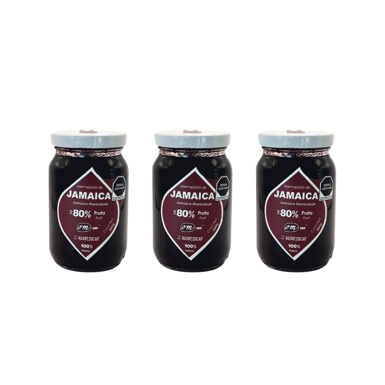 Mermelada de Jamaica Endulzada con Jarabe de Agave - 80% Fruta Natural ...