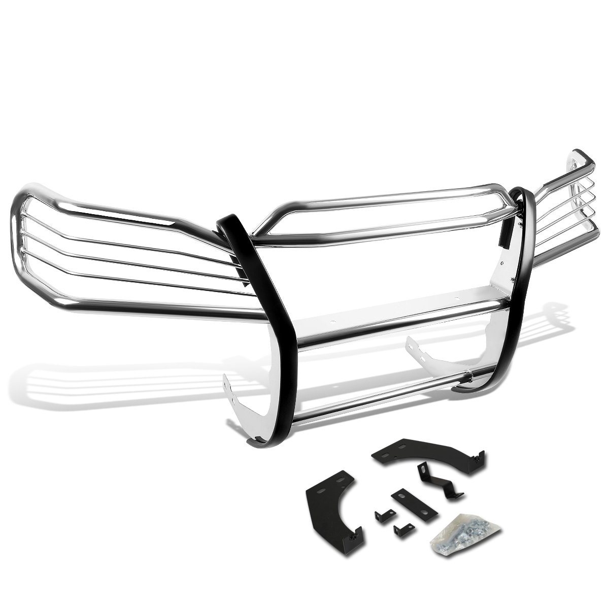 Amazon.com: DNA Motoring GRILL-G-001-SS Chrome Front Bumper Brush ...