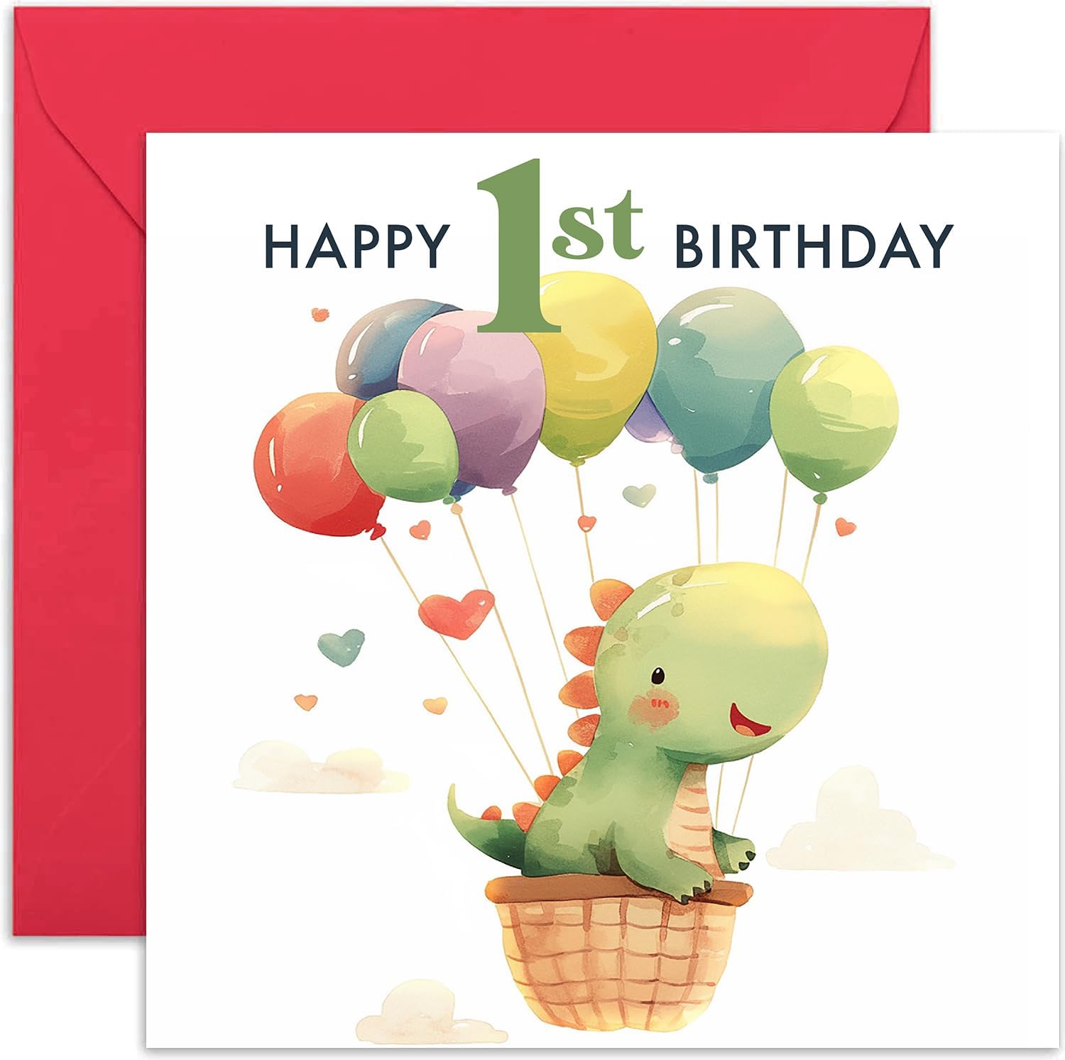 Central 23 1st Birthday Card For Boy - Dinosaur Birthday Card - Age One ...