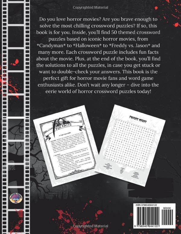 Snapklik.com : Horror Movie Word Search: 50 Unique Riddles Brain ...