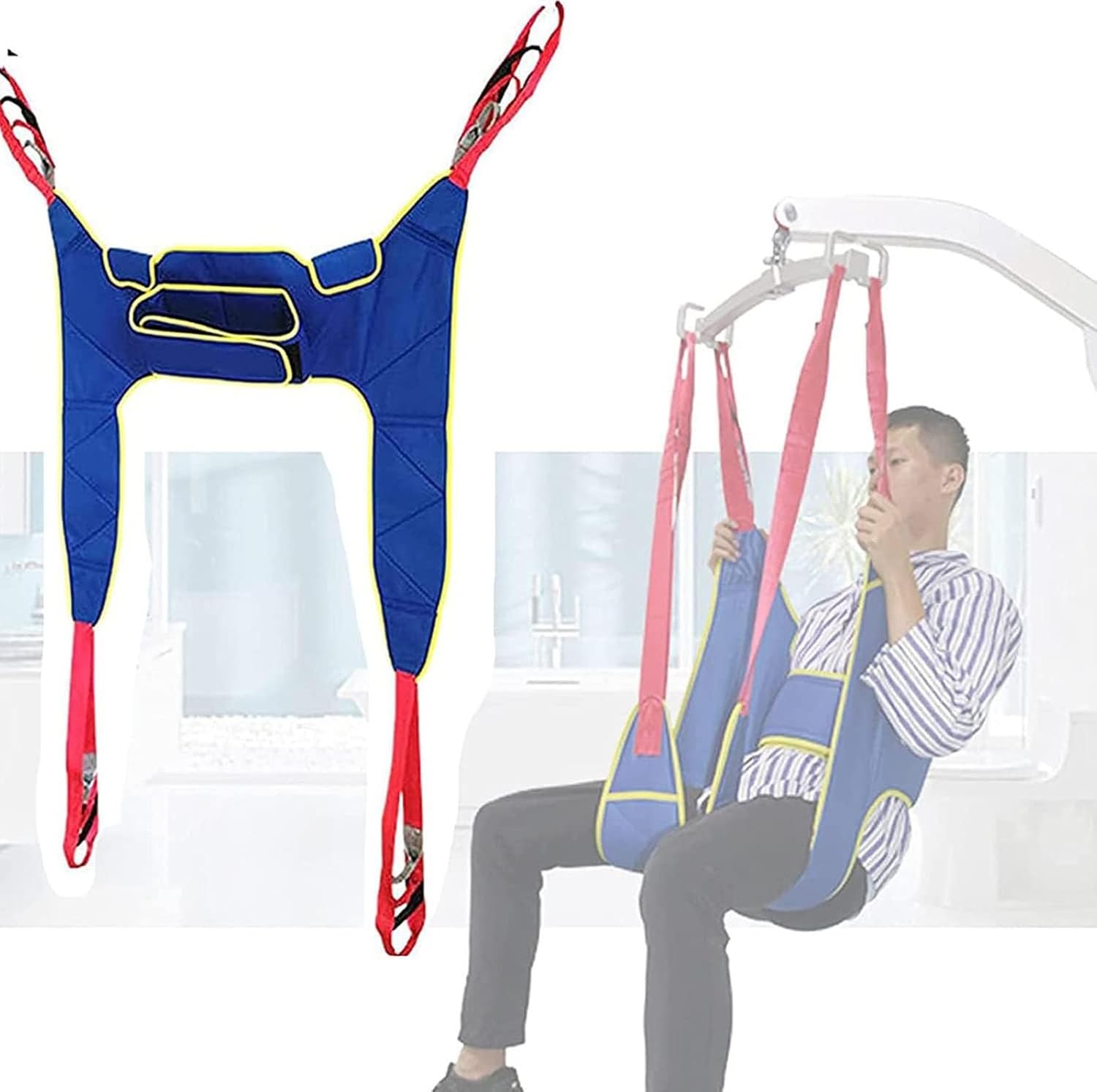 Amazon.com: Patient Lift Sling with Opening, U Shape Divided Leg Sling ...