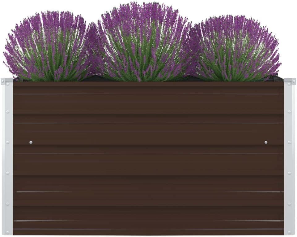 Amazon.com : WIFESE Raised Garden Bed 39.4"x39.4"x17.7" Galvanised ...