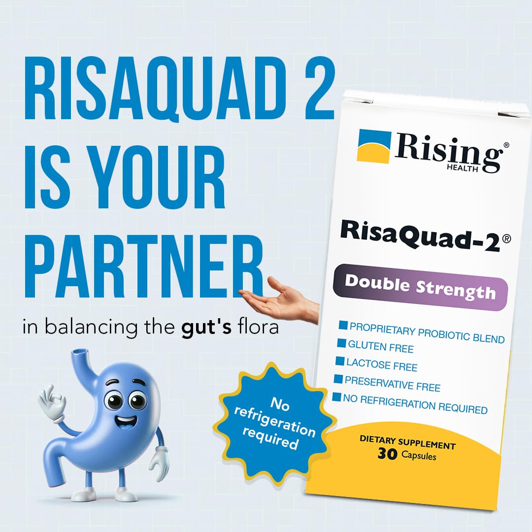 Rising Risaquad-2 Probiotic Dietary Supplement -375mg Pack of 30 ...