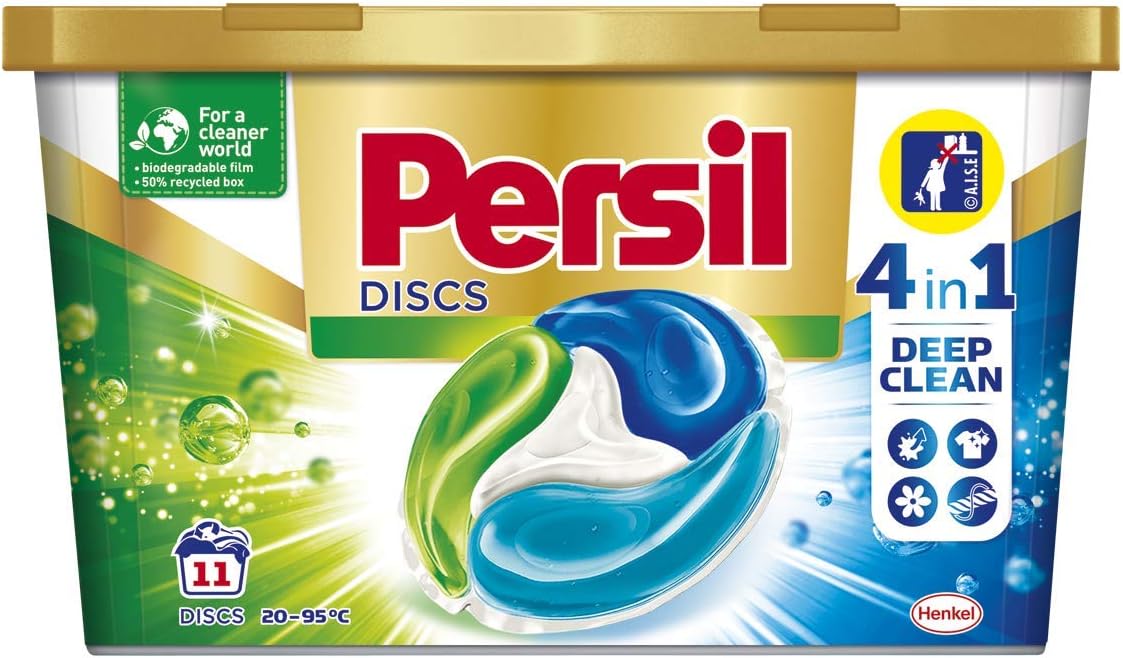 Persil 4In1 Discs - Universal (275G - 11 Discs), Pre-Dosed Detergent ...