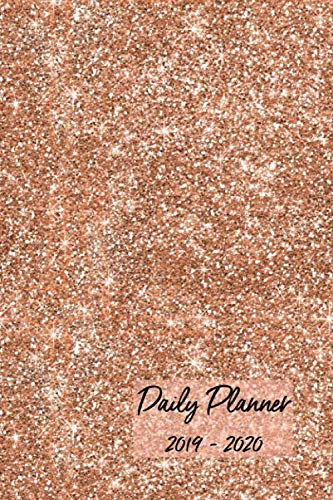Daily Planner: Rose Gold Glitter. Diary Planner & Calendar with One Day ...