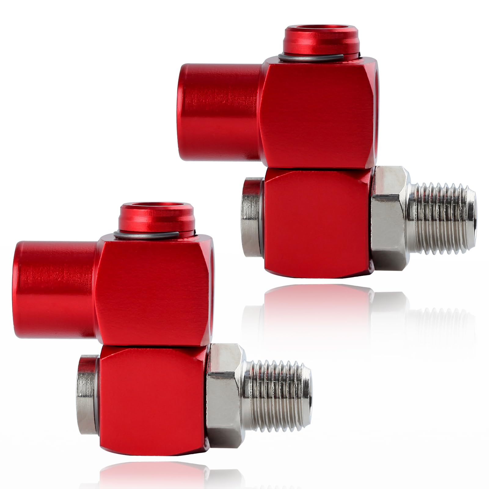 LEONTOOL 2 Pack Swivel Air Fittings 1/4" NPT 360 Degree Swivel Air Hose ...