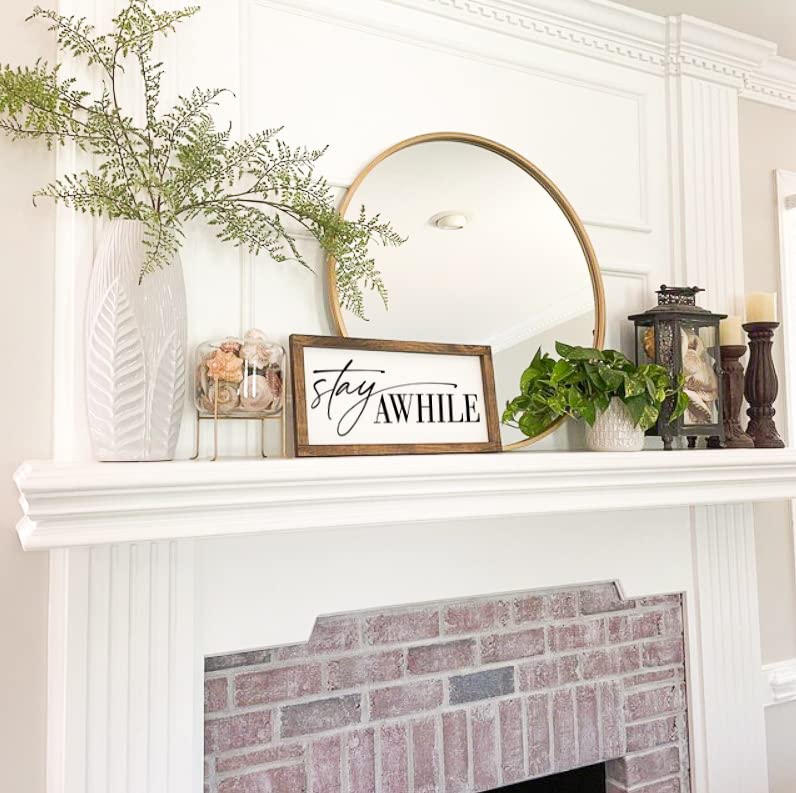 Stay Awhile Sign- Stay Awhile – Farmhouse Wall Decor – Stay Awhile Sign ...