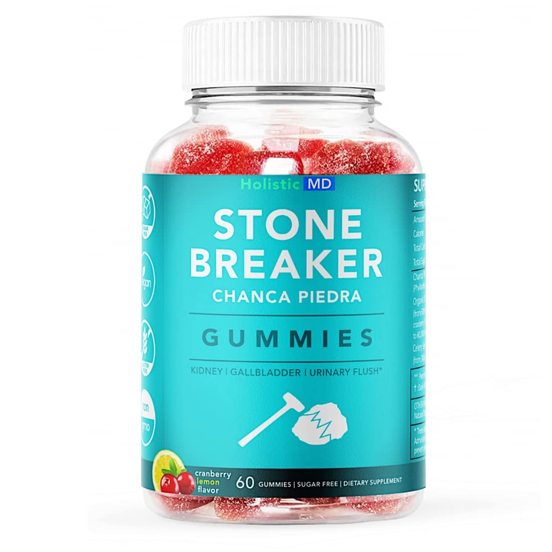 Amazon.com: Holistic MD Stone Breaker Chanca Piedra 1,500mg Gummies ...