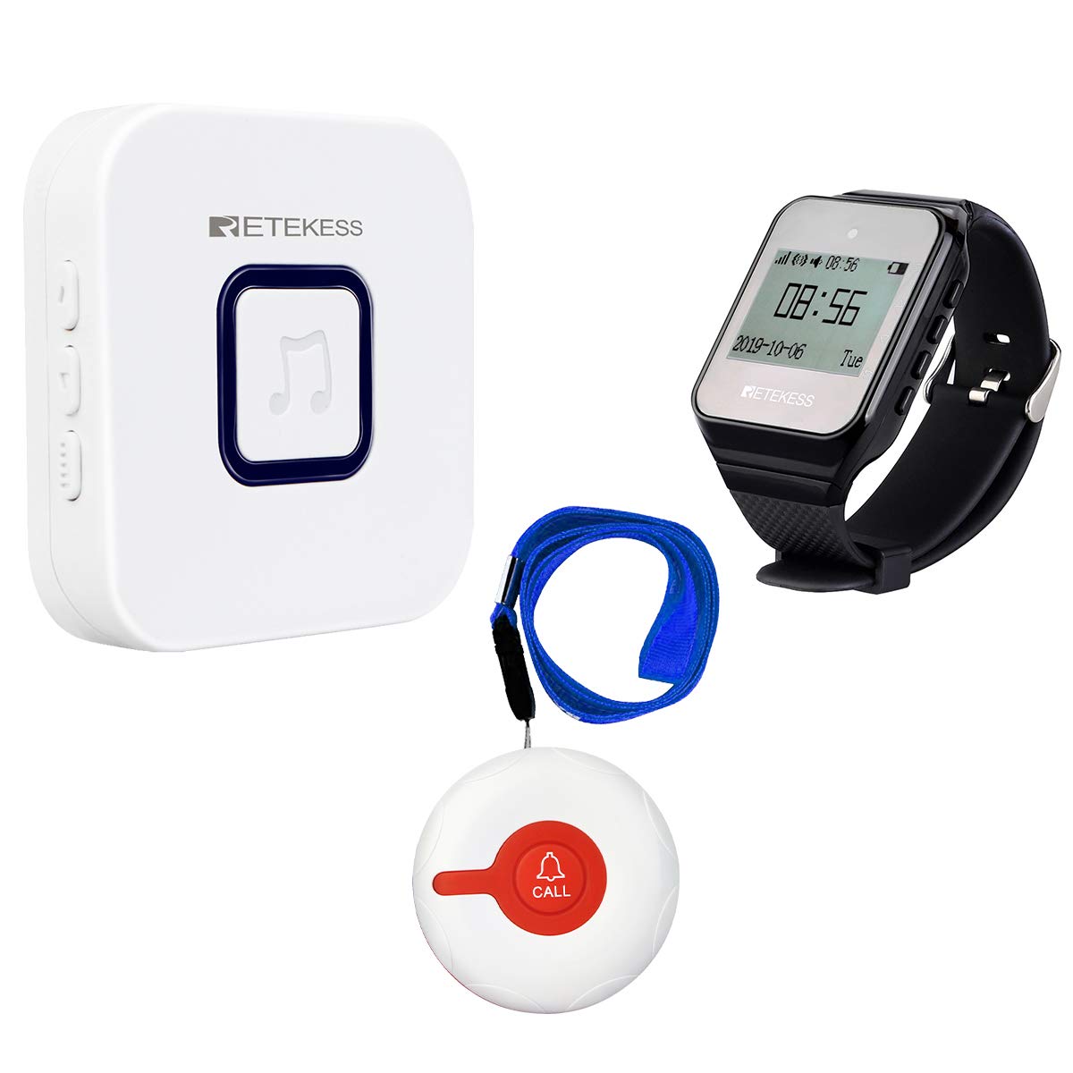 Buy Retekess TD108 Wireless Caregiver Pager,Home Safety Alert System ...