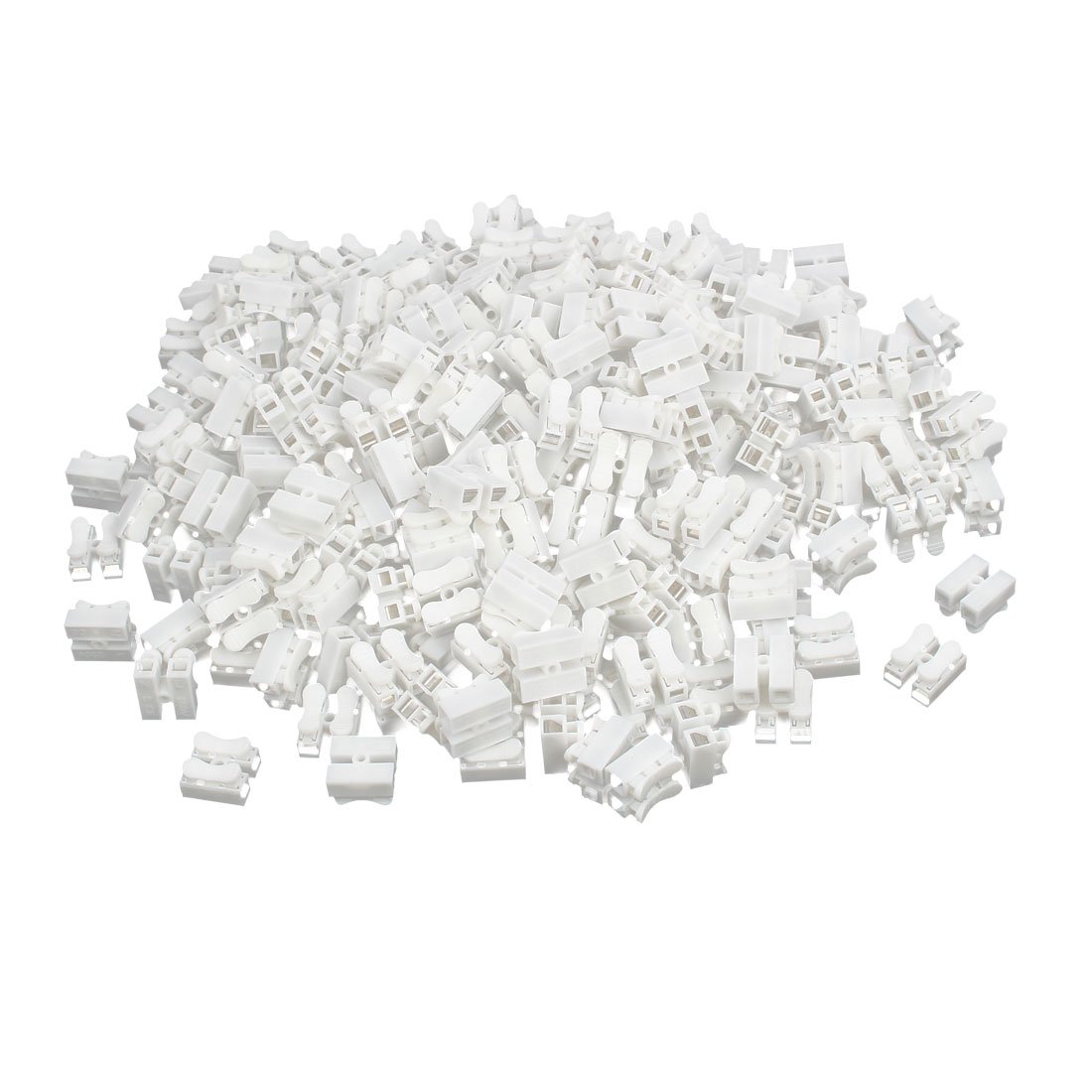 uxcell CH-2 250V 10A 2 Position Spring Clamp Terminal Blocks Quick ...