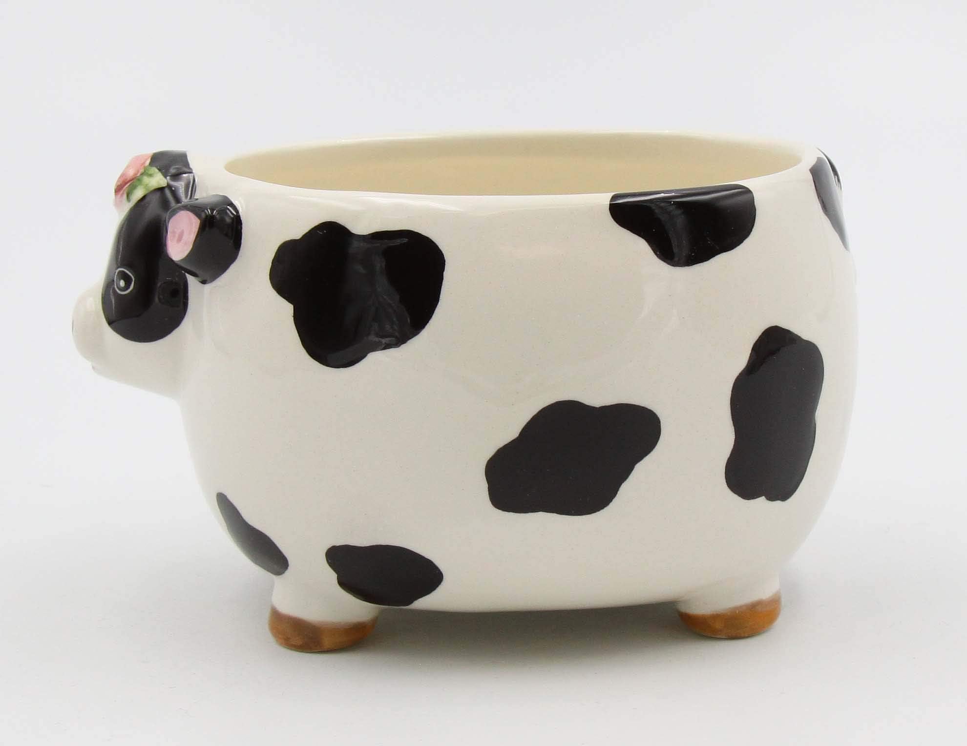 Amazon.com: Cosmos Gifts Fine Ceramic Country Barnyard Cow Candy Dish ...