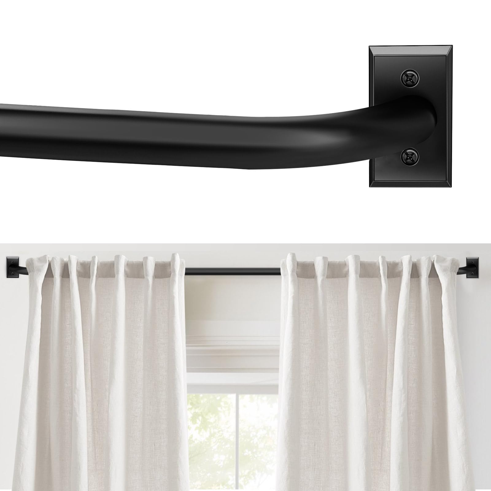 Continuous Curtain Rod Amazon.com: Decorative Window Curtain Rod