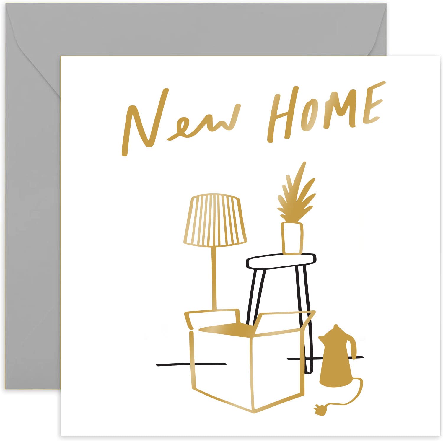 Old English Co. Unpacking Boxes New Home Card - Moving Out Card | New ...