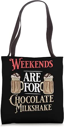 Amazon.com: Chocolate Milkshake Ice Cream Shake Drink Funny Tote Bag ...