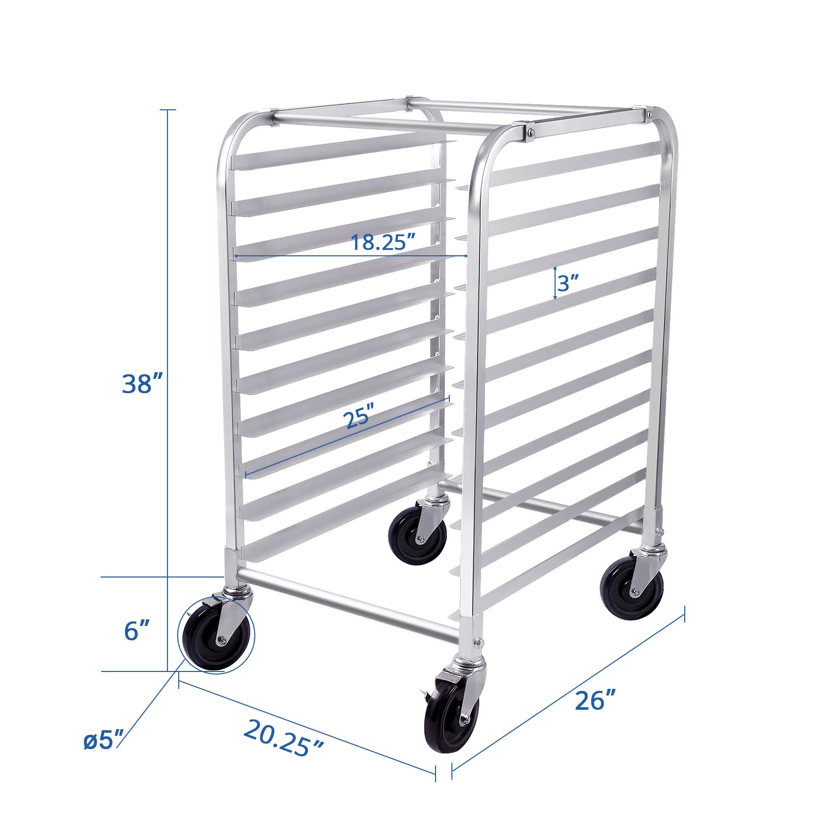 Snapklik.com : HARDURA Sheet Pan Rack,10 Tier Bun Pan Rack Commercial ...