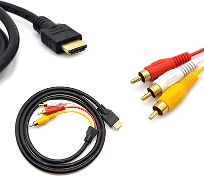 Amazon.com: Simyoung HDMI to RCA Cable, HDMI Male to 3RCA AV Composite Male M/M Connector ...