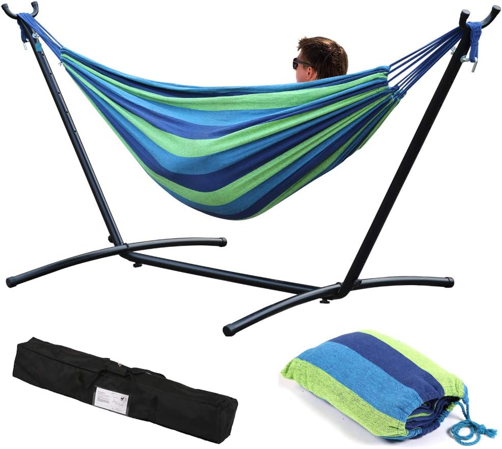 Amazon.com : ONCLOUD 550 LBS Capacity Double Hammock with Stand ...