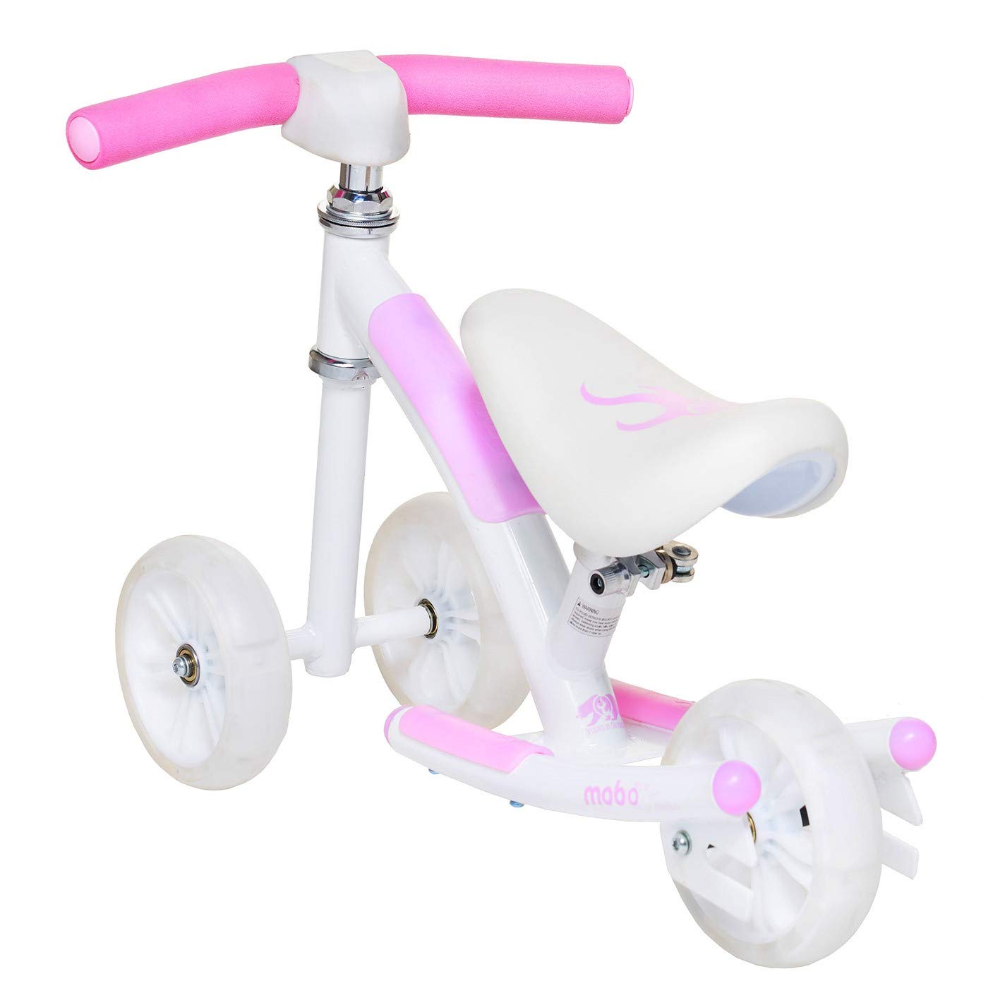 Mobo Cruiser Wobo Rocking Horse Ride On & Baby Balance Bike Pink, seat ...