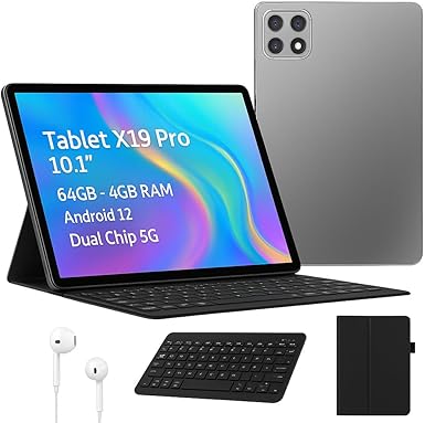 Tablet X19 Pro Android 12, Tela 10.1”, 64GB + 4GB RAM, Dual Chip 5G, Wi ...